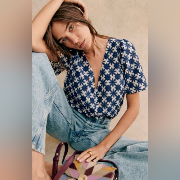 Sezane | Tops | Szane Nwot Emma Blouse Euro 46 Us 4 | Poshmark